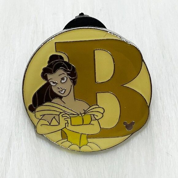 Disney | Jewelry | 525 Disney Alphabet B For Belle Beauty The Beast Pin ...